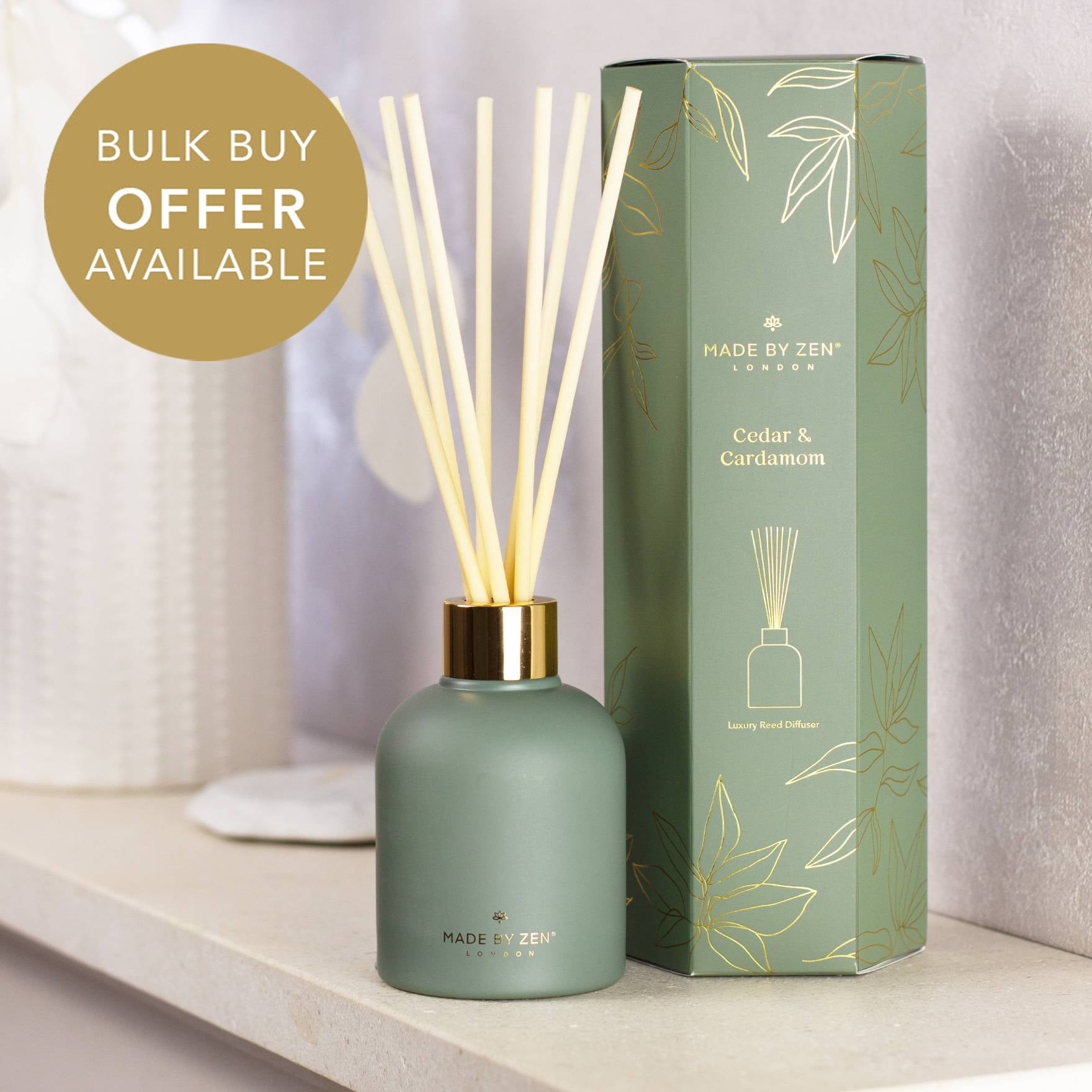Made by Zen | Cedar & Cardamom Aura Reed Diffuser – Made By Zen