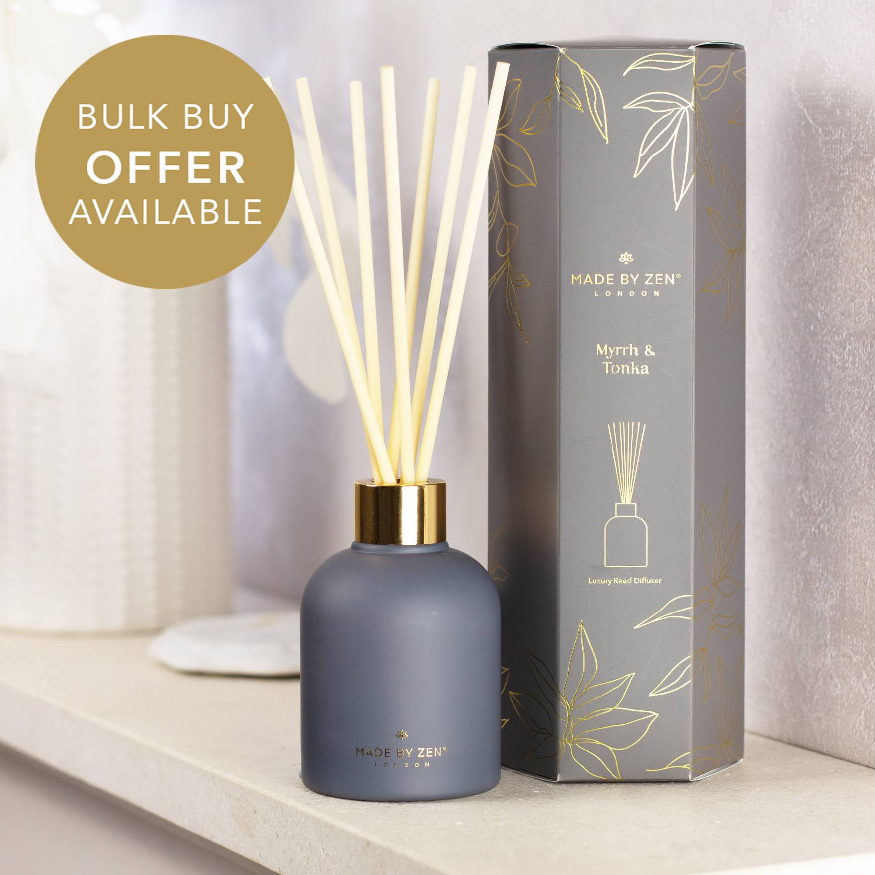 Made by Zen | Myrrh & Tonka Aura Reed Diffuser – Made By Zen