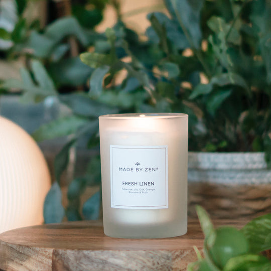 Made by Zen | Fresh Linen Signature Candle – Made By Zen