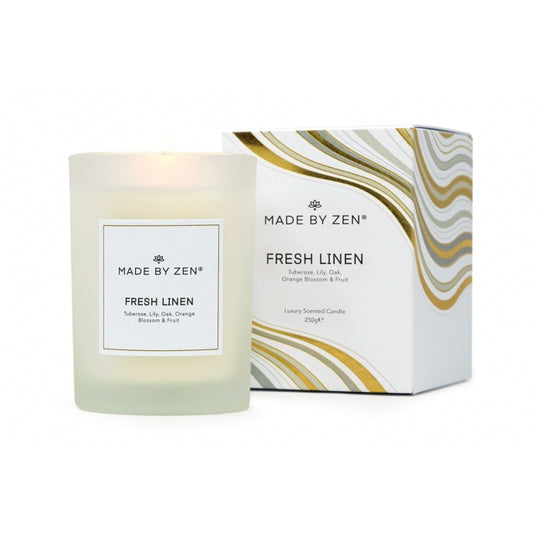 Made by Zen | Fresh Linen Signature Candle – Made By Zen